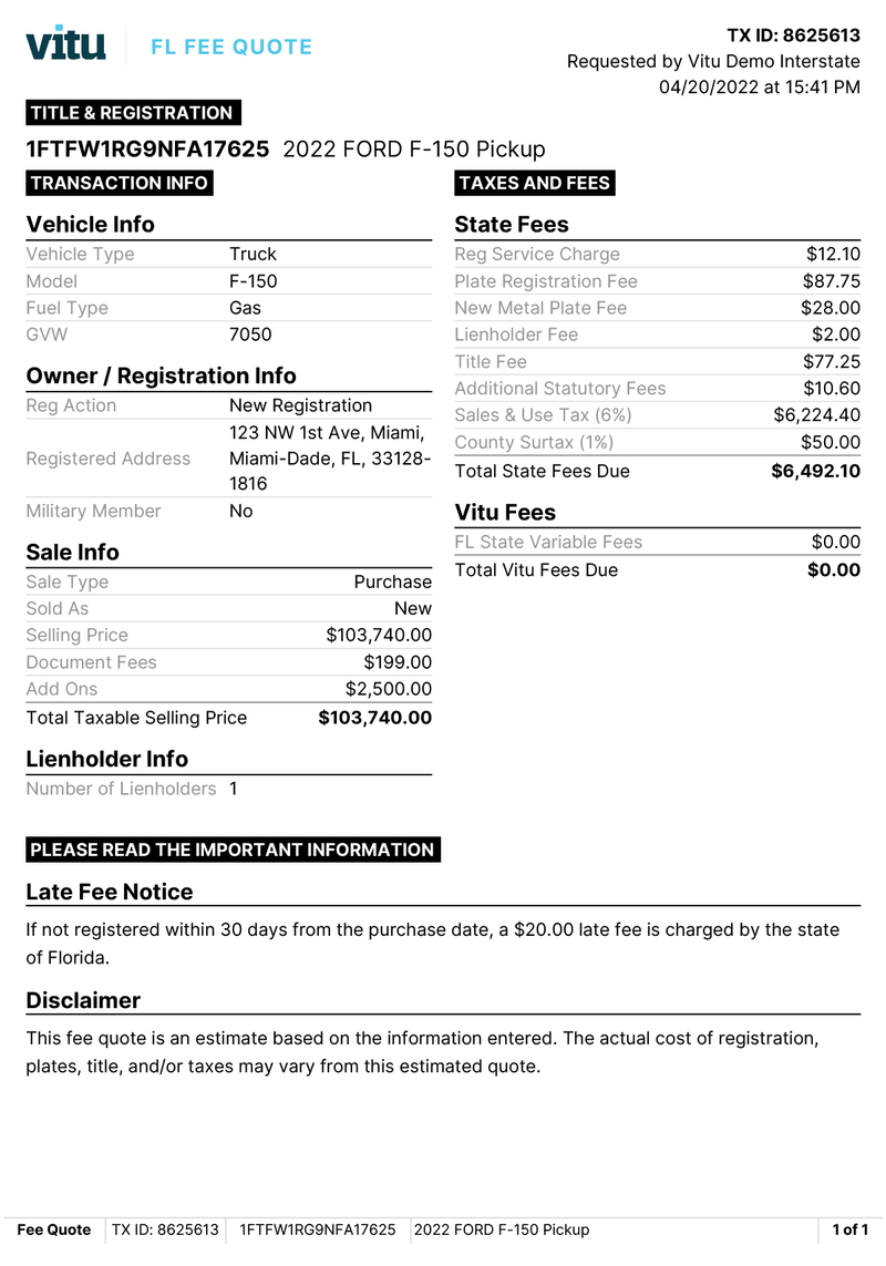 Vitu National Titling & Registration